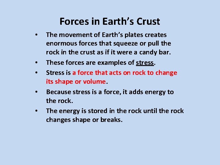 Forces in Earths Crust Pages 120 123 Build