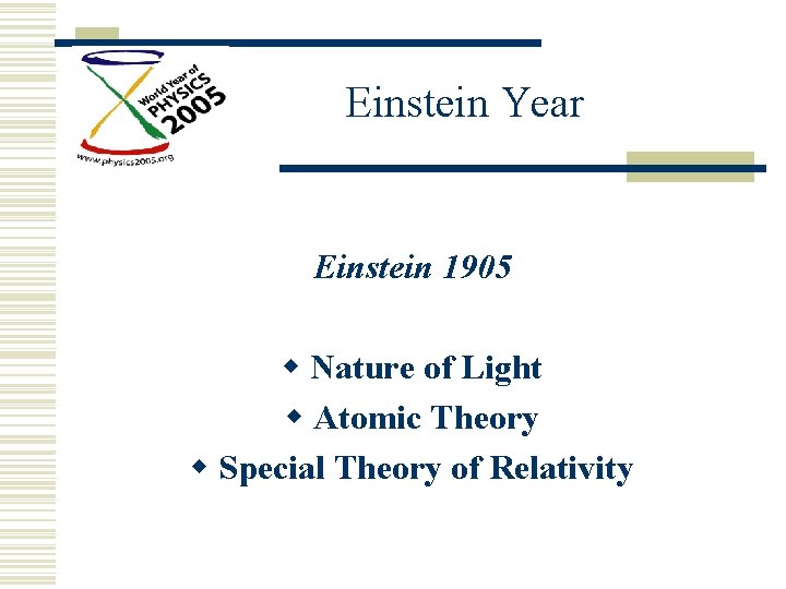 Einstein 1905 and the birth of modern physics