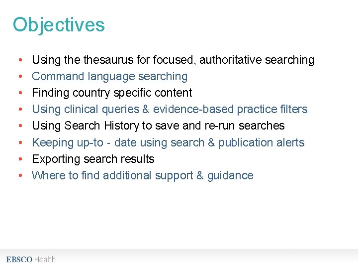 Advanced Search Techniques On EBSCOhost to Support Systematic