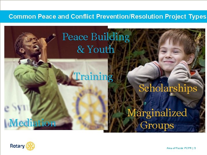 AREA OF FOCUS Peace and Conflict PreventionResolution Rebecca
