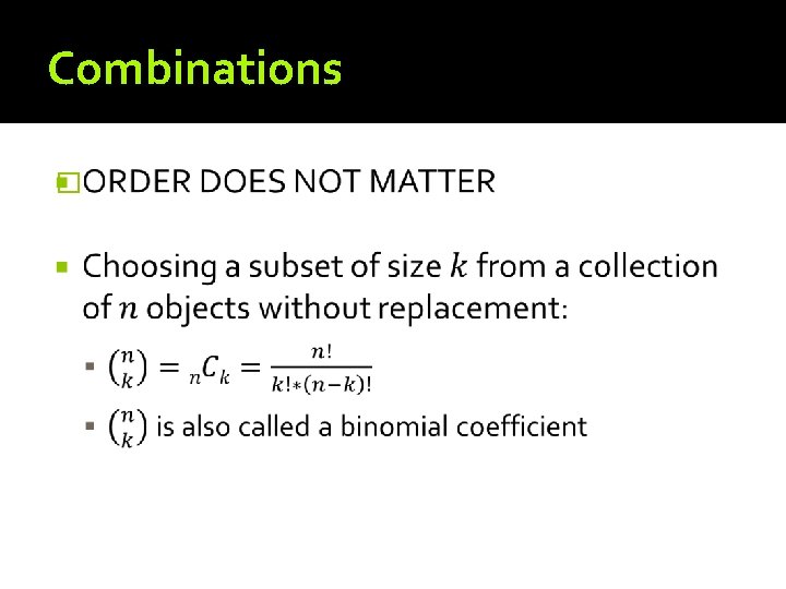 Section 03 Combinatorial Principles Permutations and Combinations Permutations