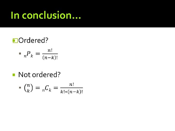 Section 03 Combinatorial Principles Permutations and Combinations Permutations