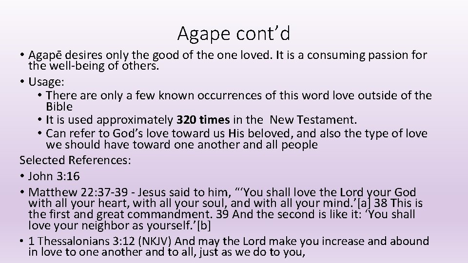 Hebrew and Greek Words for Love 1 Agape