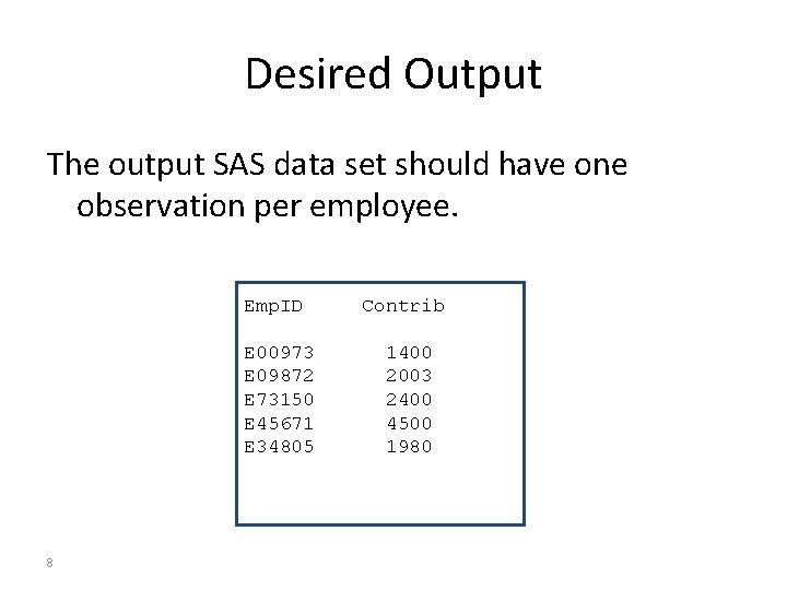 Chapter 20 Creating Multiple Observations from a Single