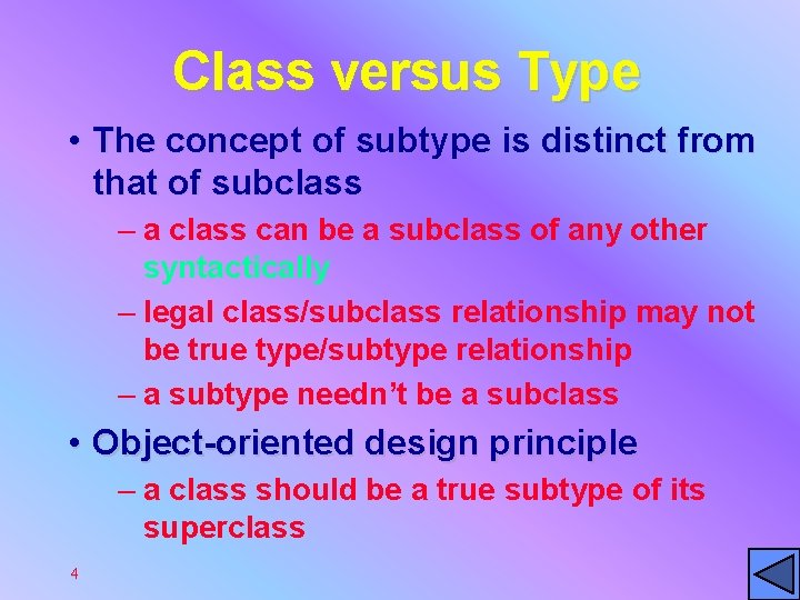 Type Conformance And Closed Behavior Constructing Class Hierarchies