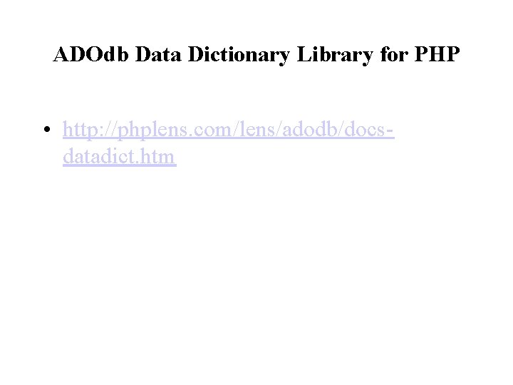 Data Dictionaries Some Definitions And Examples From Webopedia
