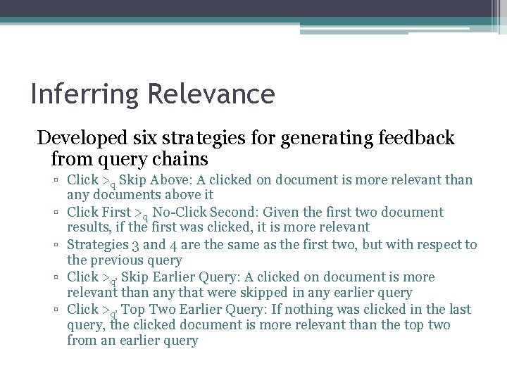 Query Chains Learning to Rank from Implicit Feedback