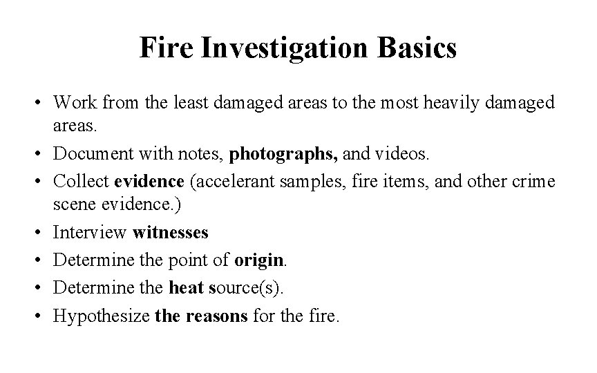 Fire Debris Analysis Forensic Crime Science Eisenhower High