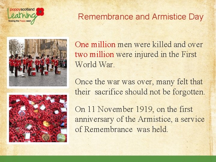 Remembrance and Armistice Day Why is it important