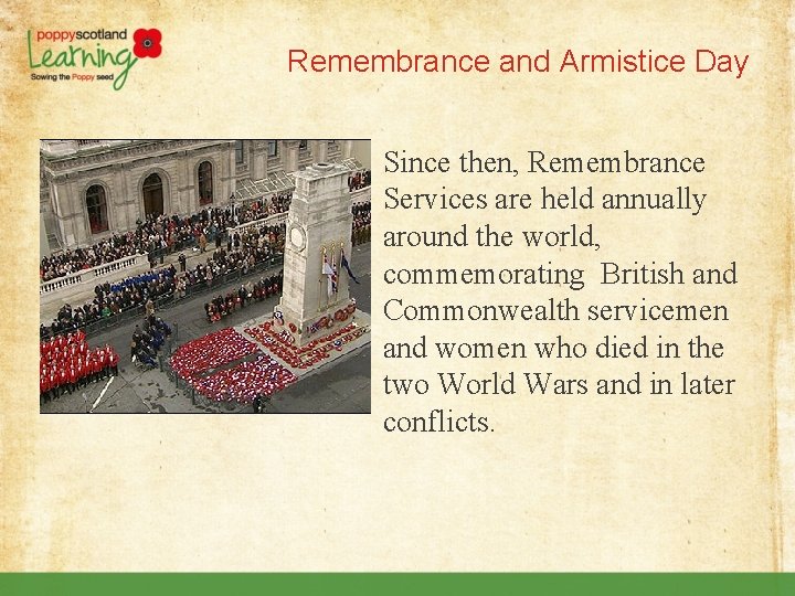 Remembrance and Armistice Day Why is it important
