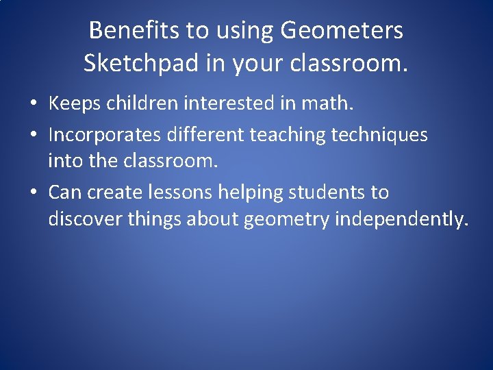 EXPLORING GEOMETERS SKETCHPAD Robbie Klink Lets make life