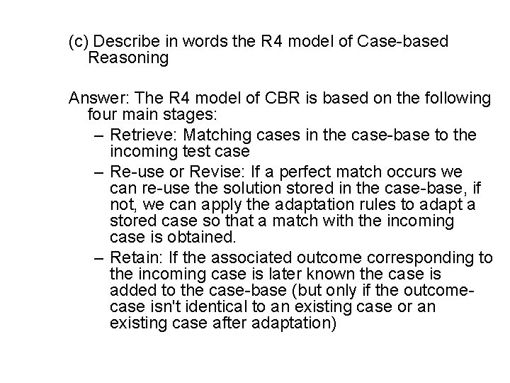 Machine Learning Instance Based Learning Case Based Reasoning