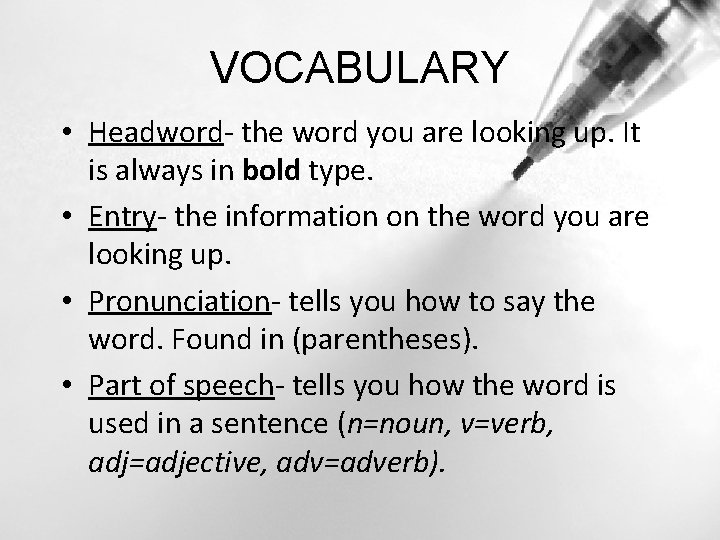 English Comprehension and Composition Lecture 30 Objectives Word