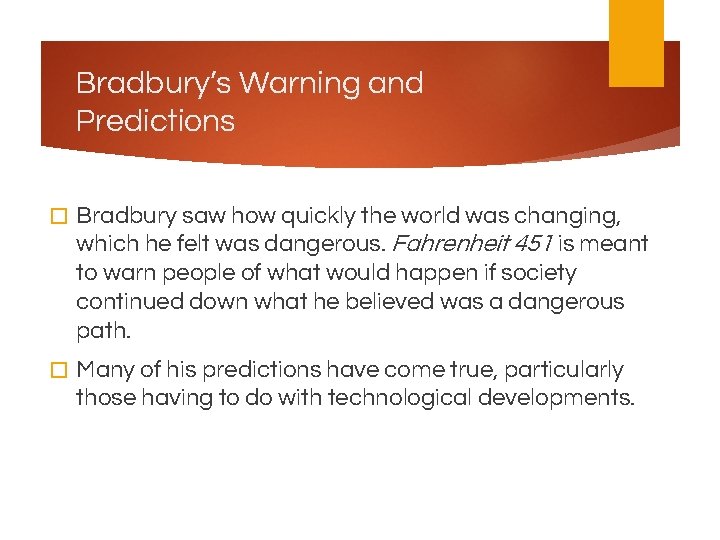 Ray Bradburys Fahrenheit 451 AN INTRODUCTION Fahrenheit 451s