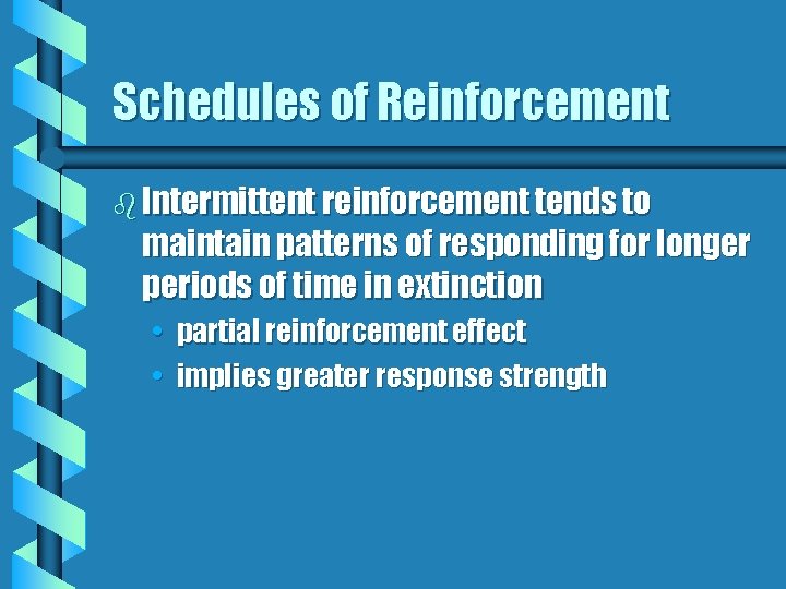 Schedules of Reinforcement Thomas G Bowers Ph D