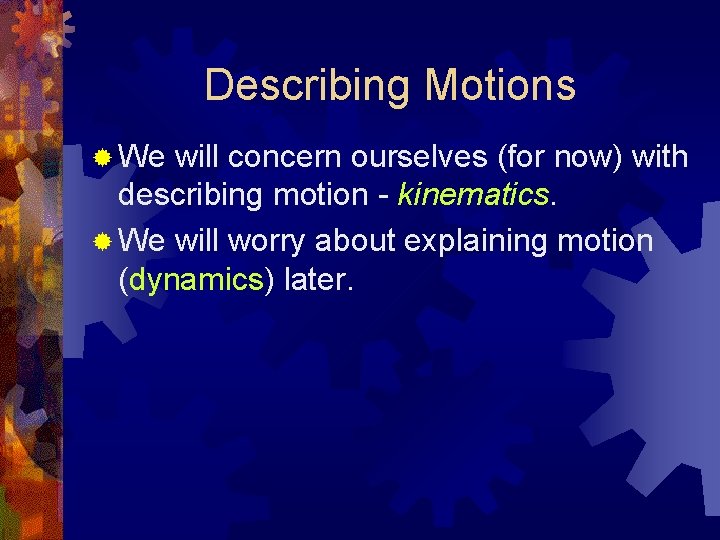 Concept Summary Batesville High School Physics Motion of