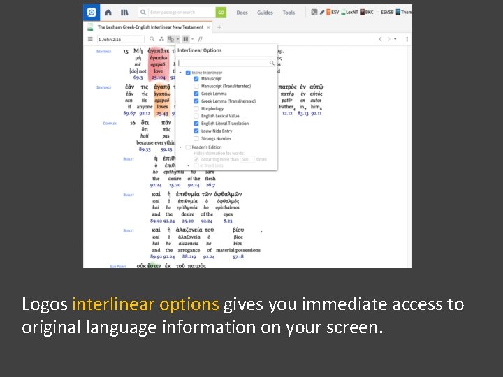 Logos Tools for Creating TextDriven Sermons Barry Mc