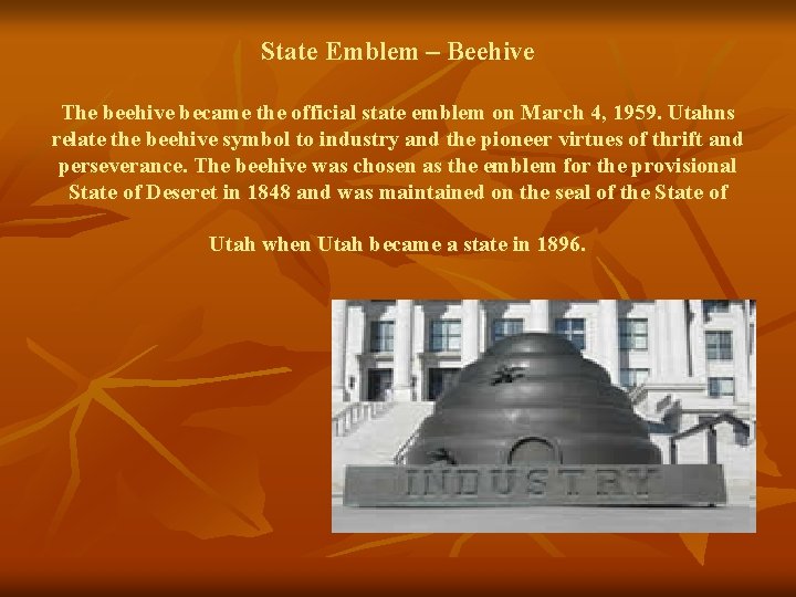 Utah State Symbols State Animal Elk A member