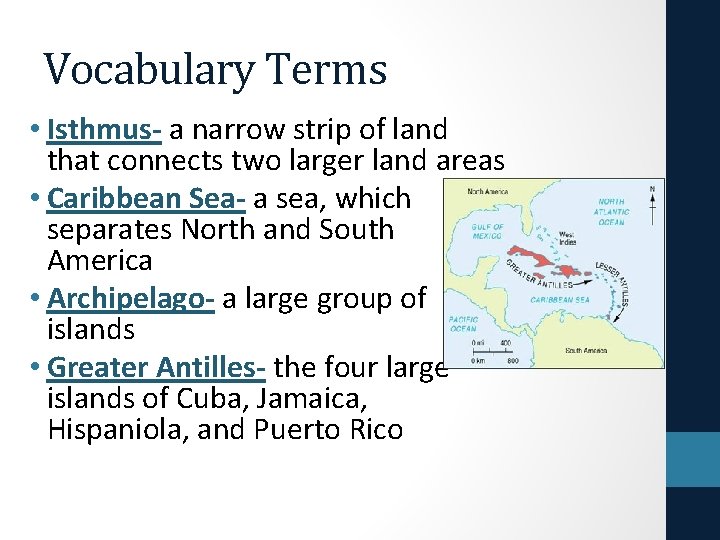 Chapter 8 Central America the Caribbean Vocabulary Terms