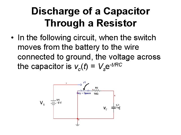 CapacitorResistor Circuits Inclass activity In pairs build this