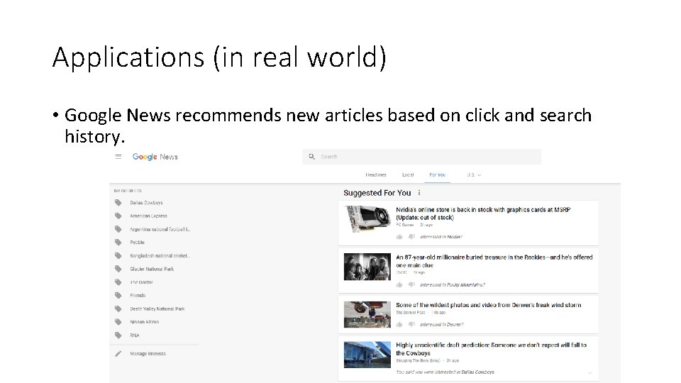 Recommender Systems Collaborative Filtering Nonnegative Matrix Factorization Outlines