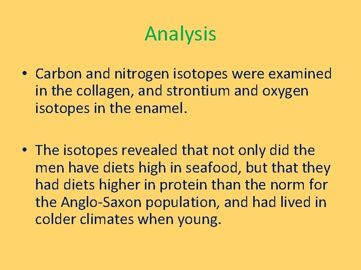 Stable Isotope Analysis The Significance of Stable Isotopes