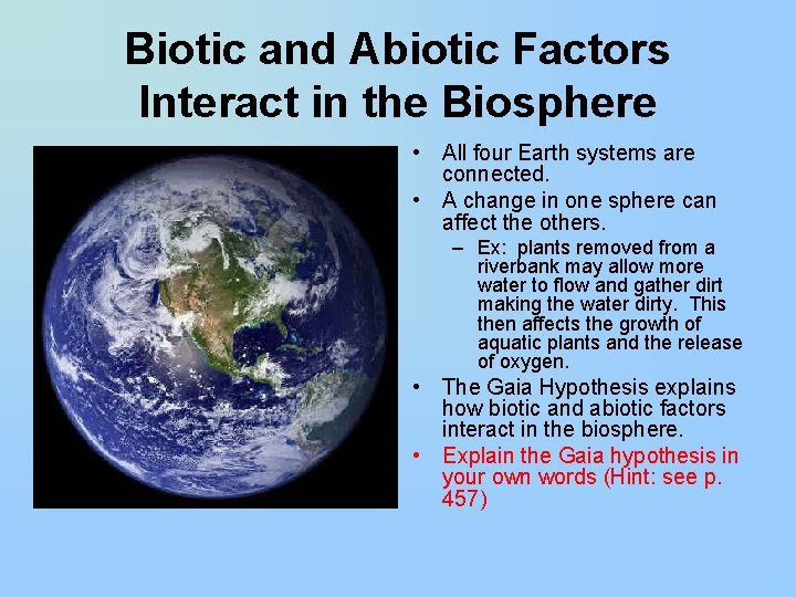 Chapter 15 The Biosphere This power point was