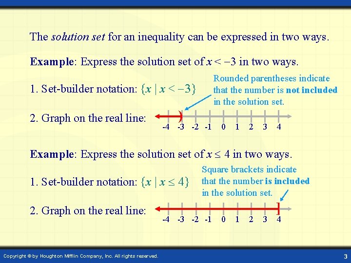 Digital Lesson Solving Linear Inequalities in One Variable