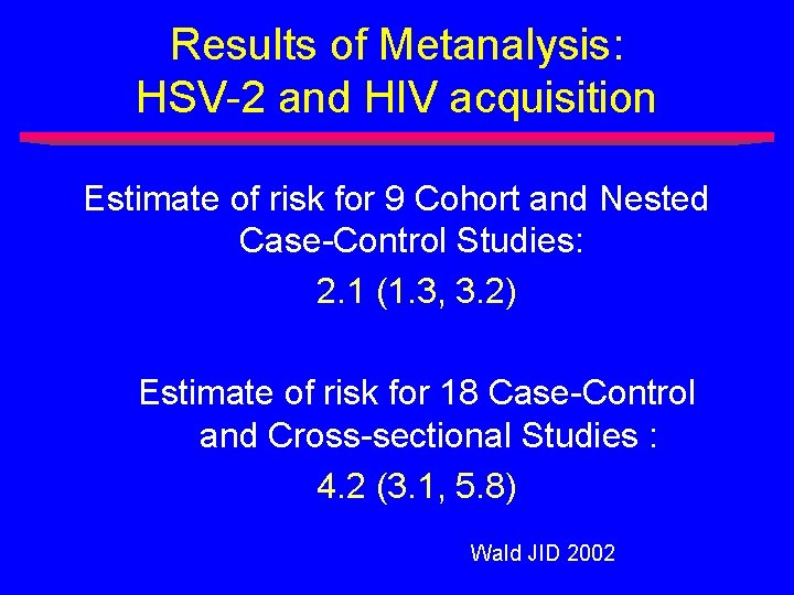 Link between HSV2 HIV or The Tale of