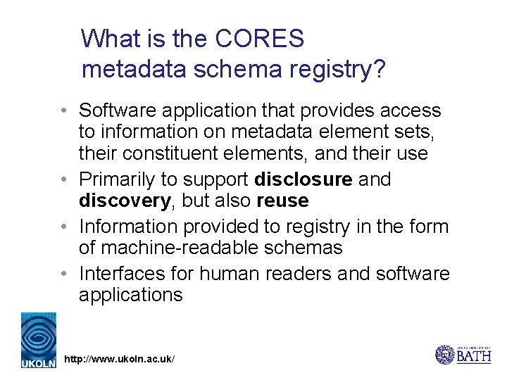 Metadata Schema Registries in the Partially Semantic Web