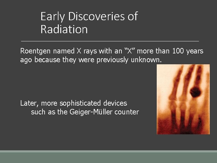 Atomic Theory and Radioactive Decay n Natural background