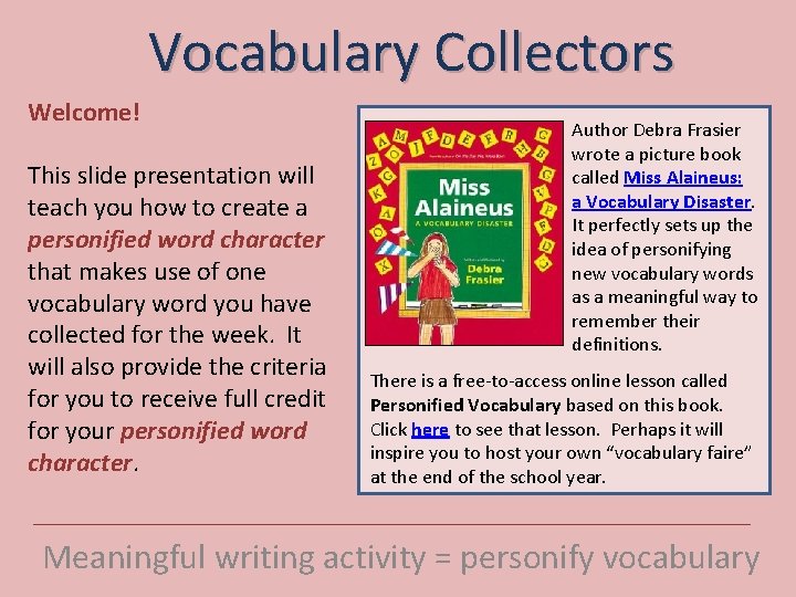 Creating Student Vocabulary Collectors A free preview from