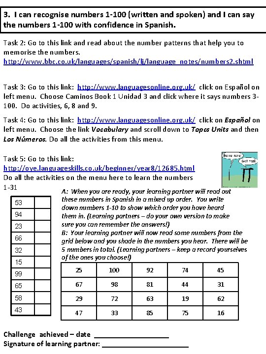 Numbers 1 100 A thorough knowledge of numbers