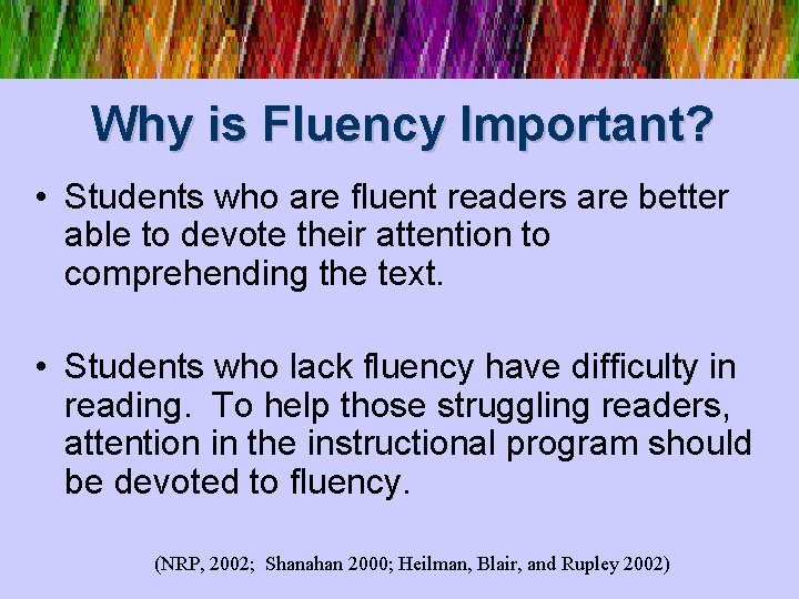 FLUENCY In The Middle Years Rebecca Derenge Title