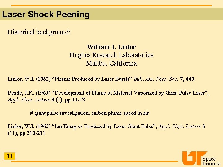 Laser Shock Peening of Bulk Metallic Glasses Part