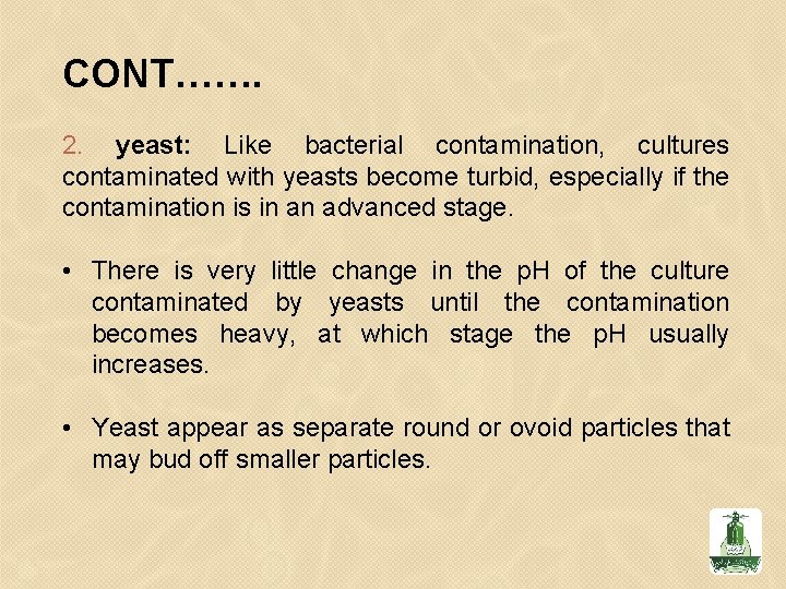 Tissue Culture LAB 3 TISSUE CULTURE CONTAMINATION T