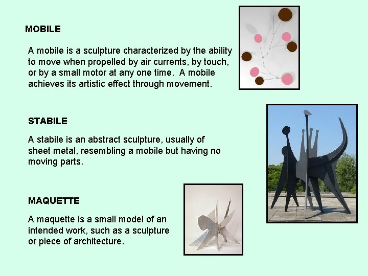 Sculptures by Alexander Calder Washington Art Smart Grade