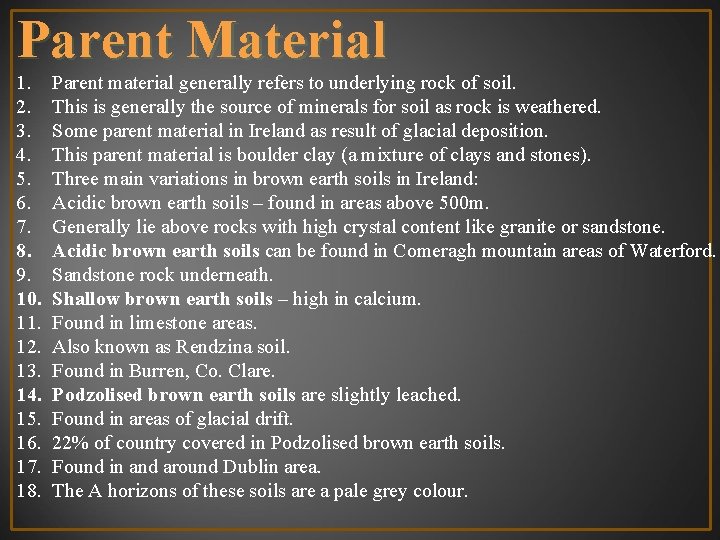 A detailed study of Brown Earths Geoecology section