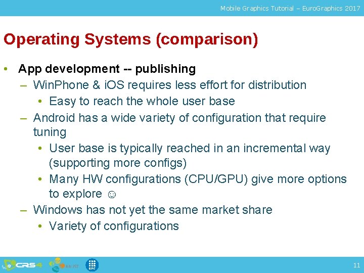 Mobile Graphics Tutorial Euro Graphics 2017 Visual Computing