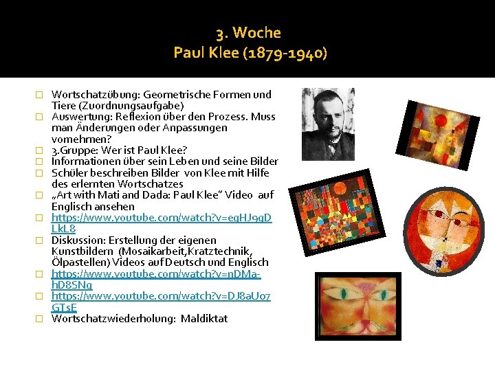 Kunst im Da F Unterricht Der blaue Reiter