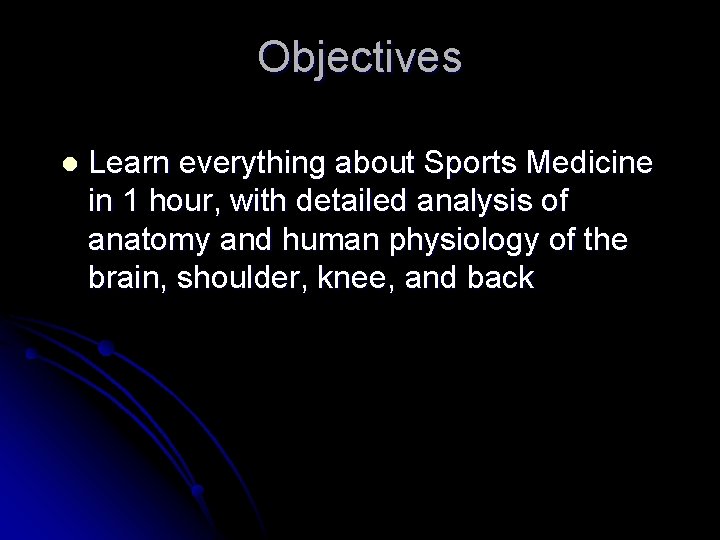 Head Shoulders Knees and Back Tommy Kern MD