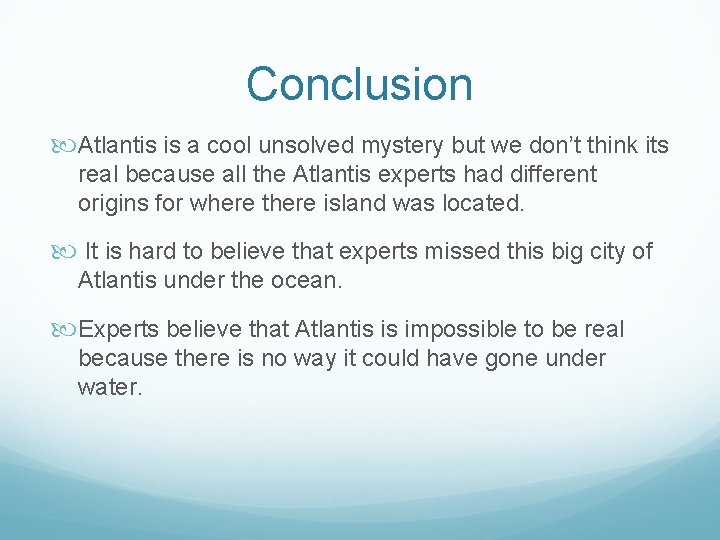 The City of Atlantis By Brennen and Caroline