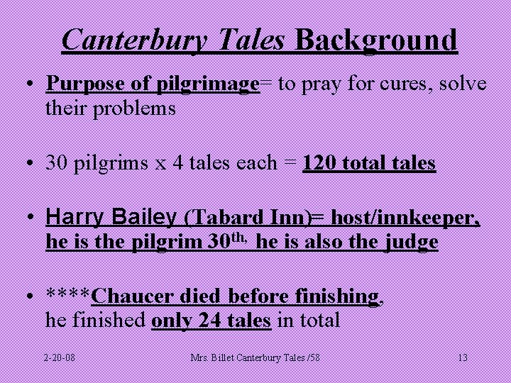 Canterbury Tales Background 2 20 08 Above is