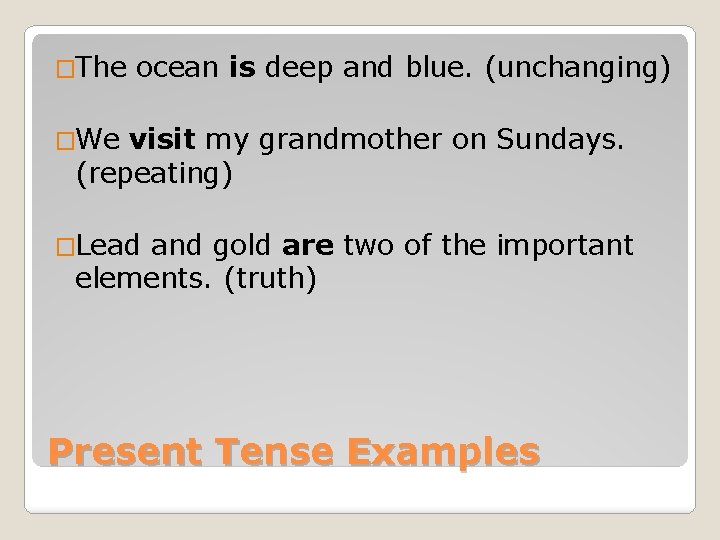 Past Present and Future Verb Tenses Monday September