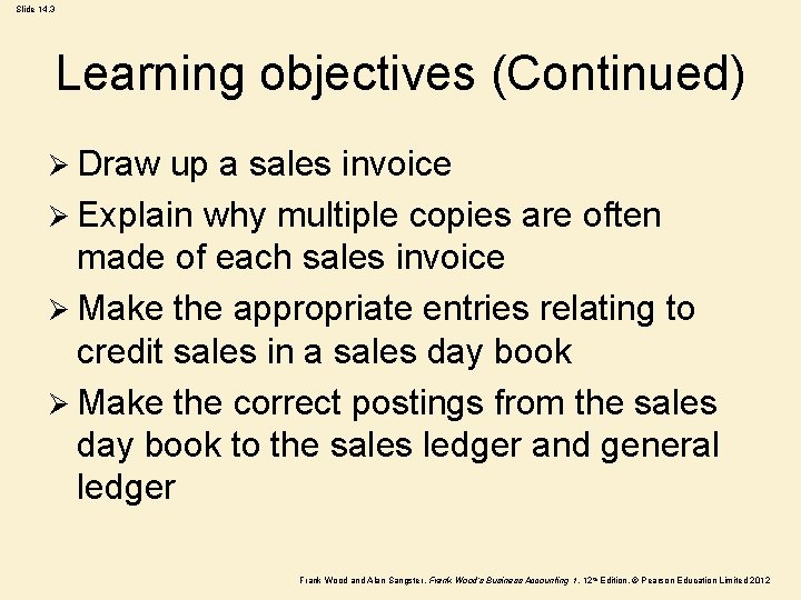 Slide 14 1 Chapter 14 Sales day book