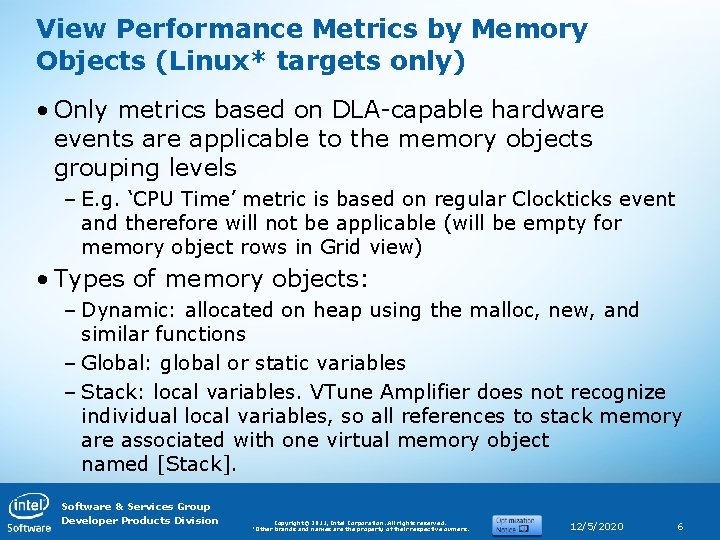 Memory Access analysis in VTune 2016 Dmitry Ryabtsev