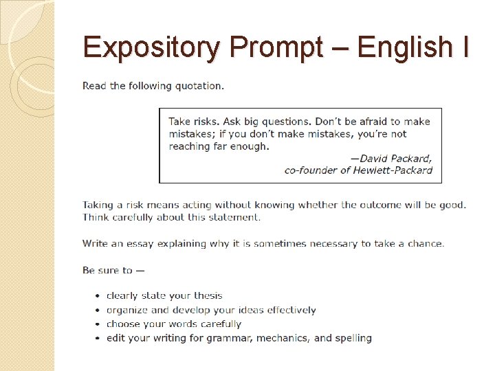 STAAR Essay Scoring Understanding the Essay and Rubric
