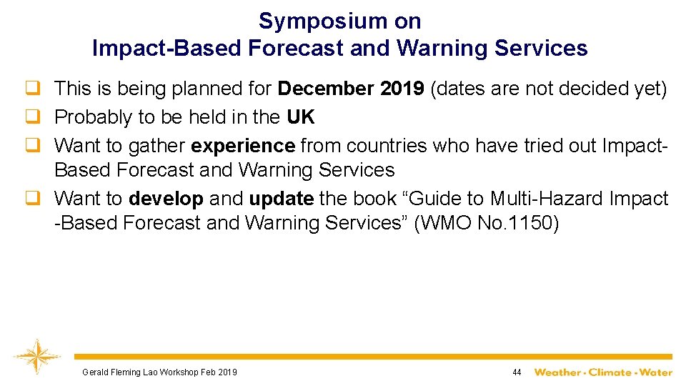 WMO No 1150 WMO Guidelines on MultiHazard Impactbased