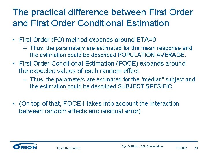A case example Building a population pharmacokinetic model