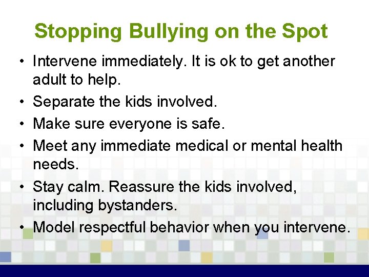 Preventing Bullying Part 1 Bullying Prevention Specific Strategies
